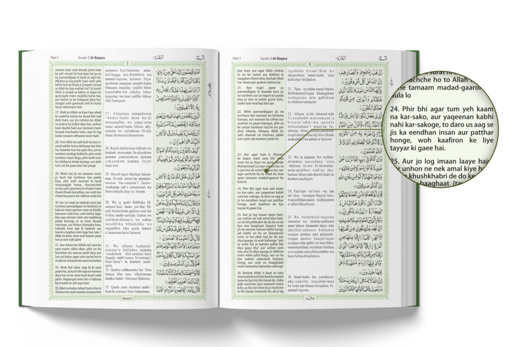 Holy Quran - Urdu translation in ROMAN Script with Transliteration and ...